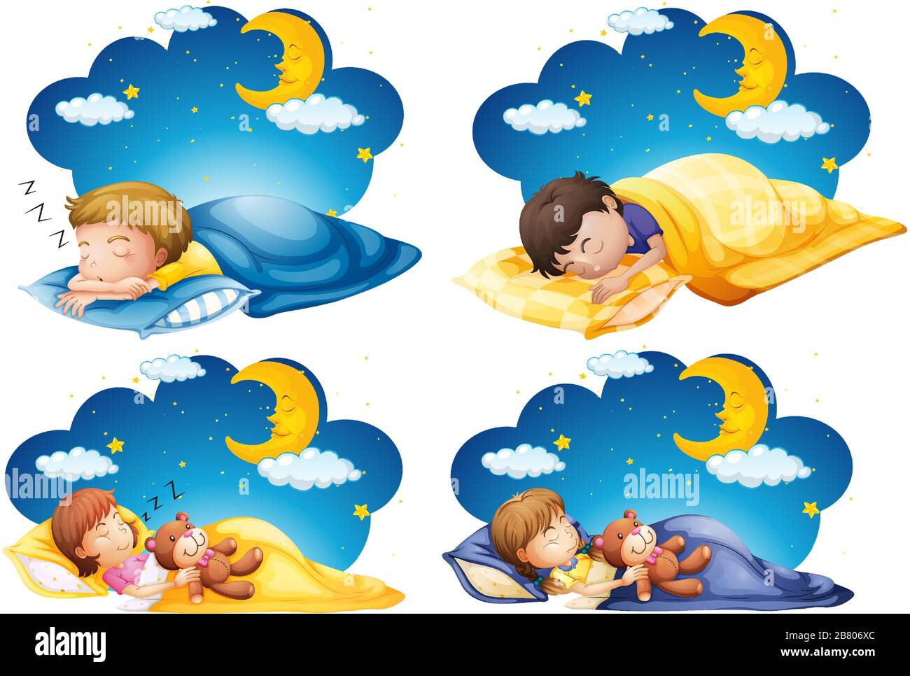 Sleeping Kids Clip Art
