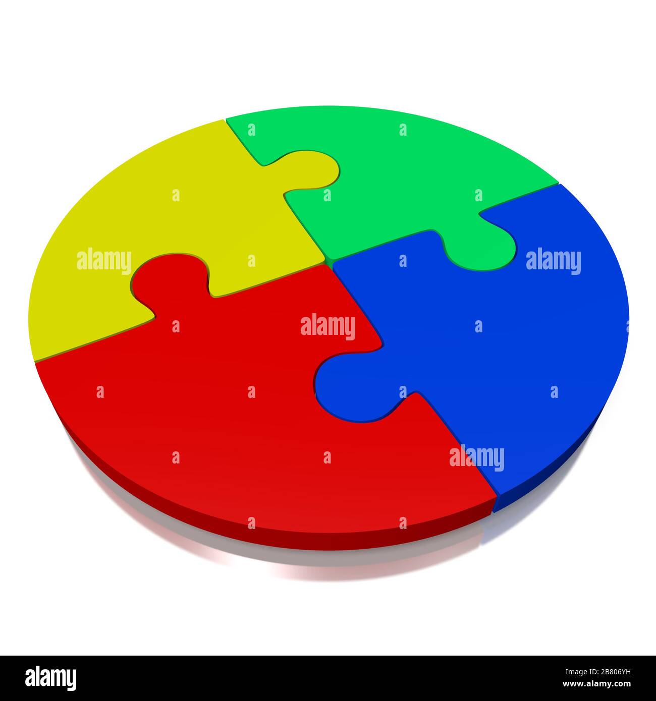 3D jigsaw puzzle illustration Stock Photo - Alamy