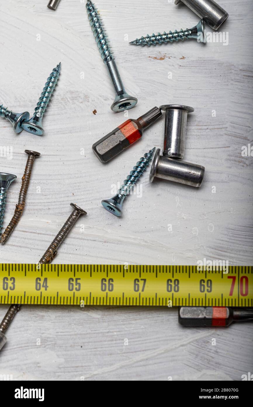 Set of tools with negative space and background for advertising Stock ...