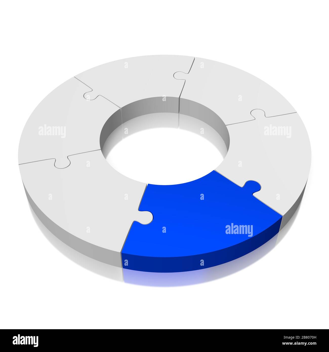 3D jigsaw puzzle illustration Stock Photo - Alamy