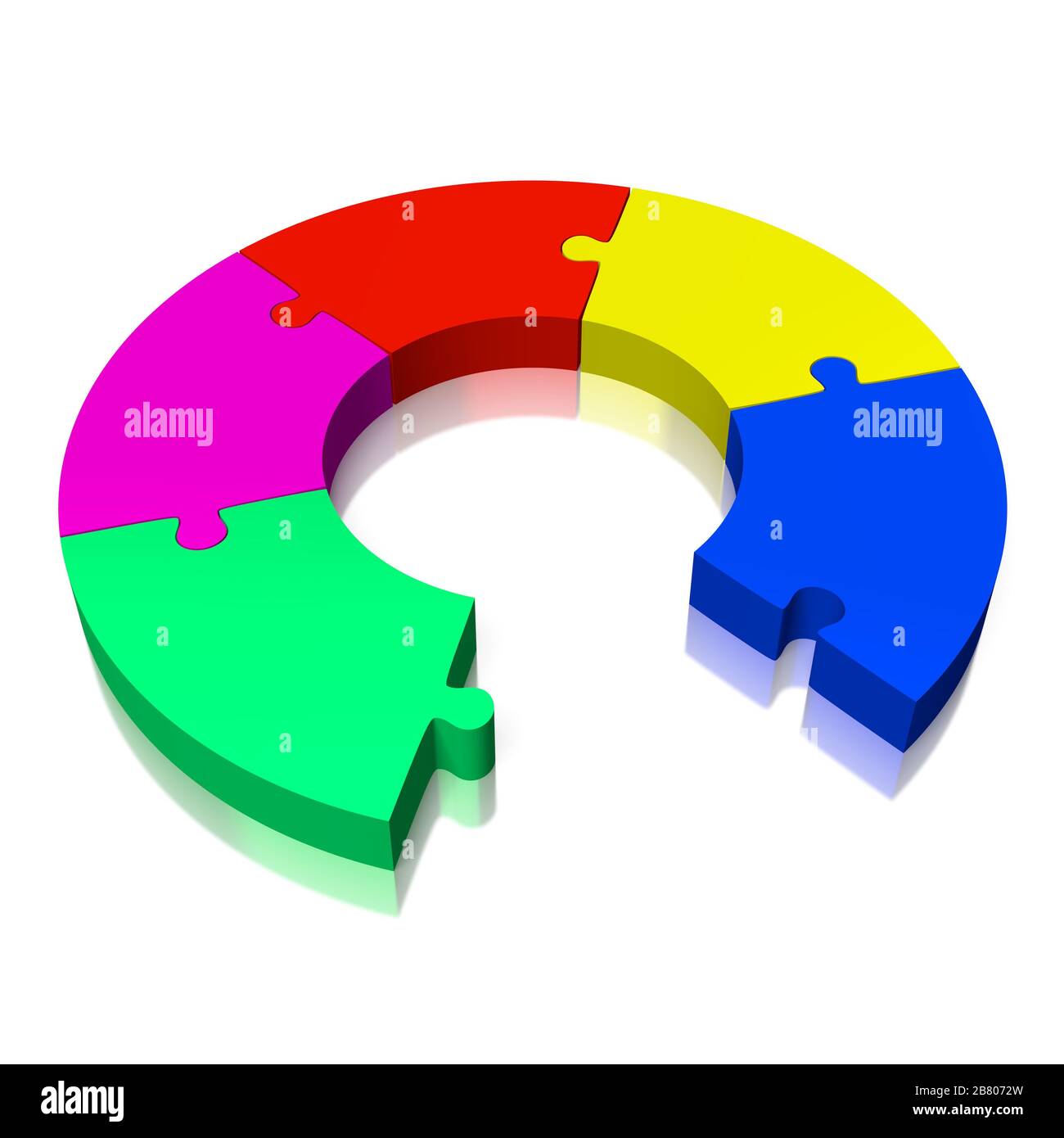 3D jigsaw puzzle illustration Stock Photo - Alamy