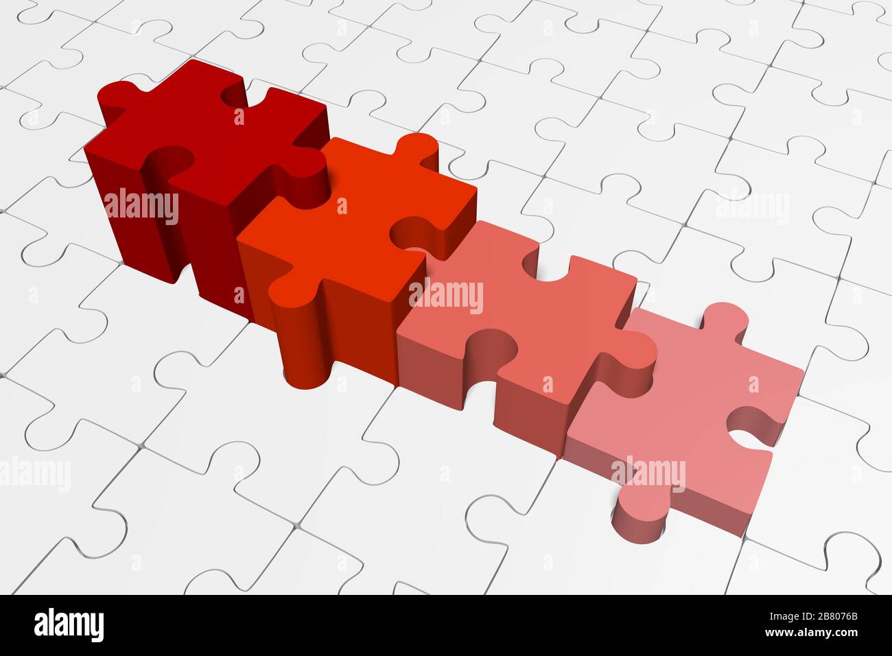 3D jigsaw puzzle illustration Stock Photo - Alamy