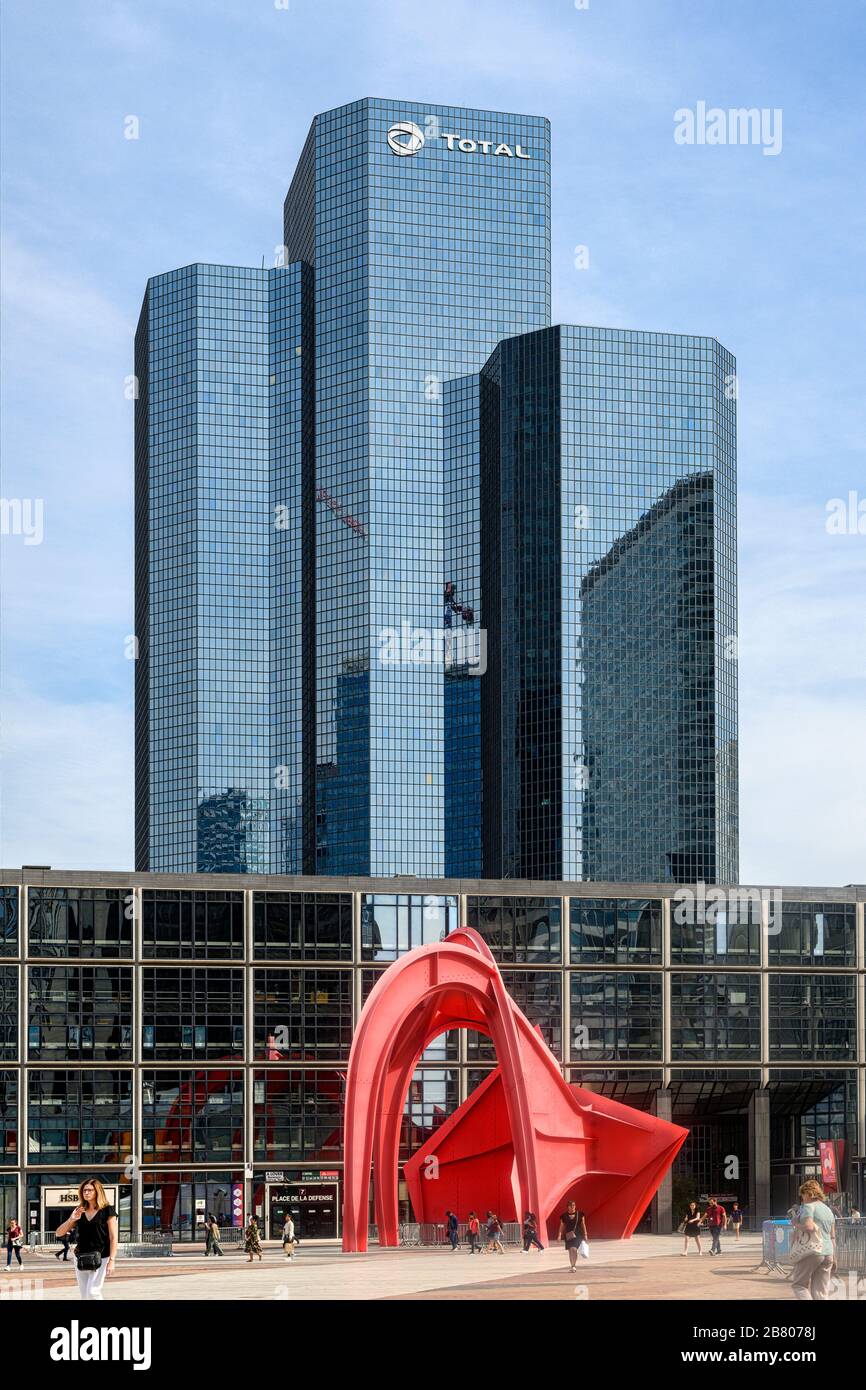 The stabile sculpture by Calder called The Red Spider on the esplanade ...