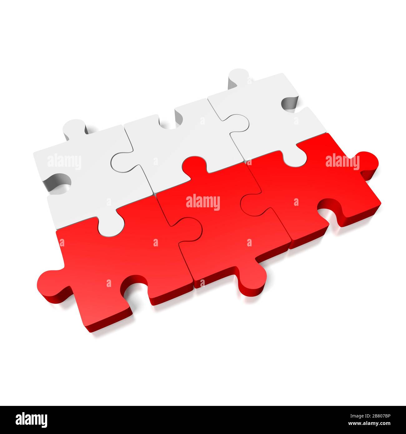 3D puzzles - Polish flag Stock Photo - Alamy