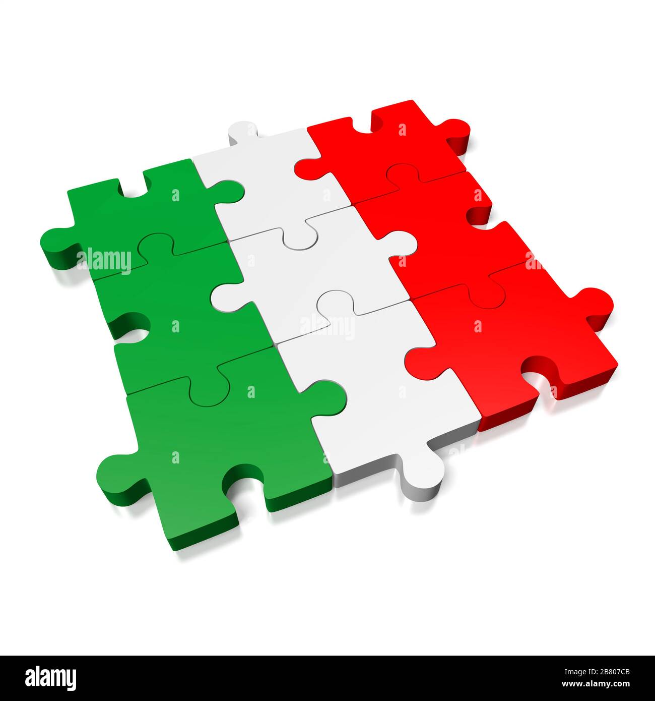 3D puzzles - Italian flag Stock Photo - Alamy