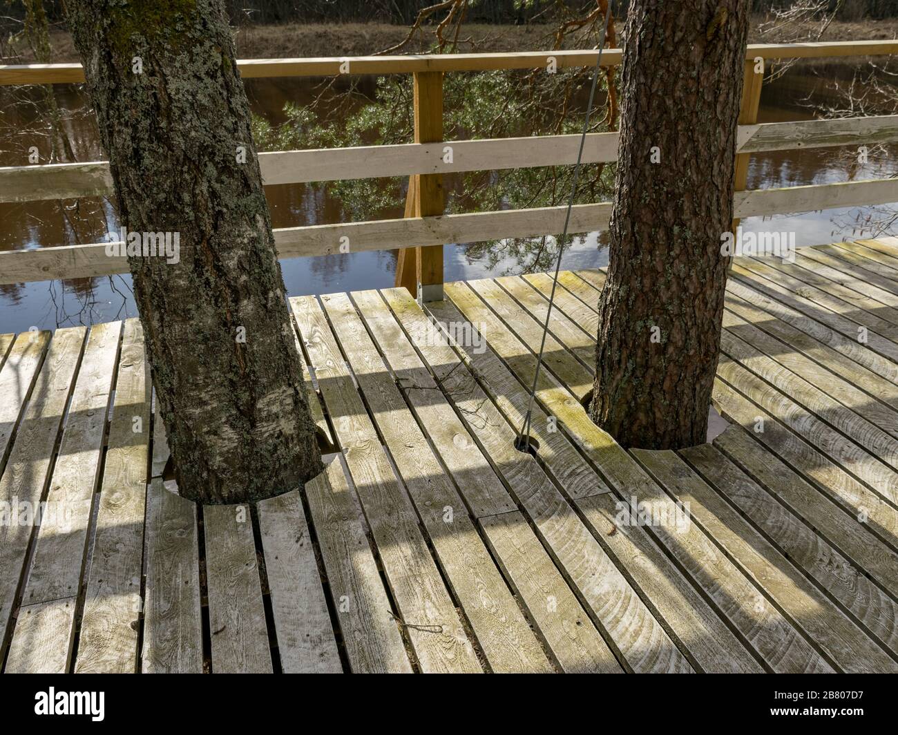 Rustic wooden platform hi-res stock photography and images - Alamy
