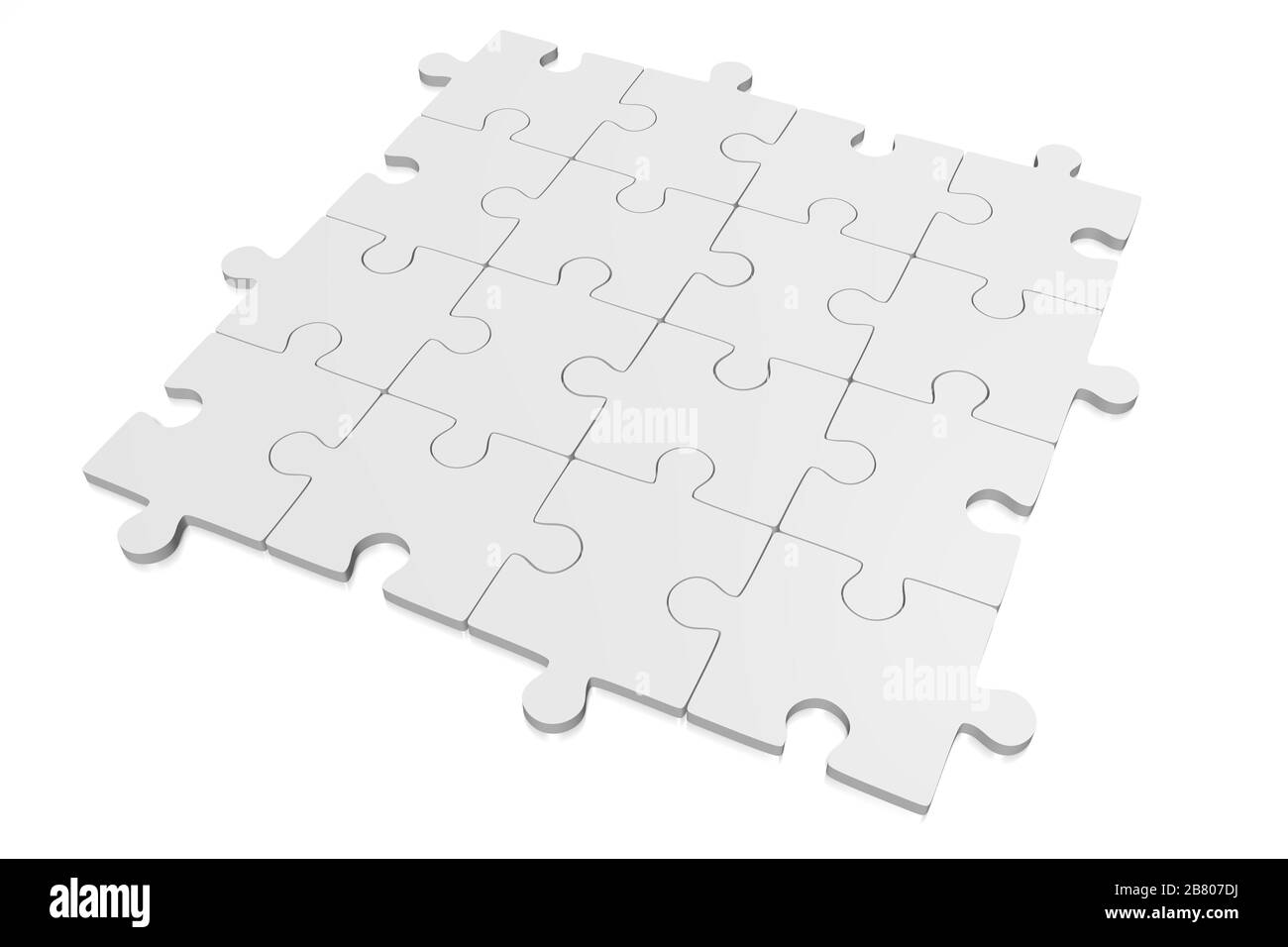 3D jigsaw puzzle illustration Stock Photo - Alamy