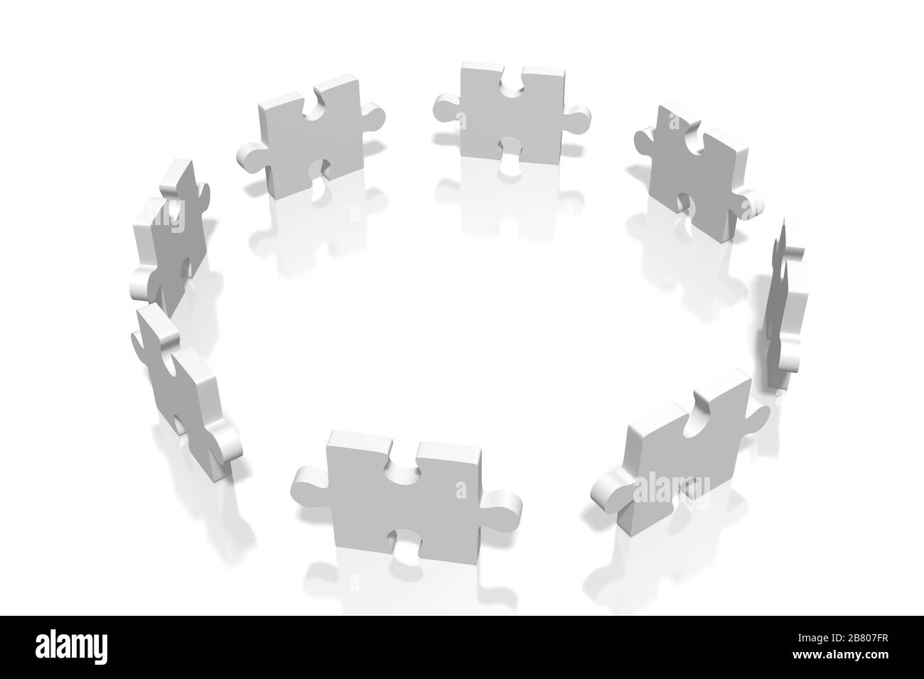 3D puzzle team concept Stock Photo - Alamy