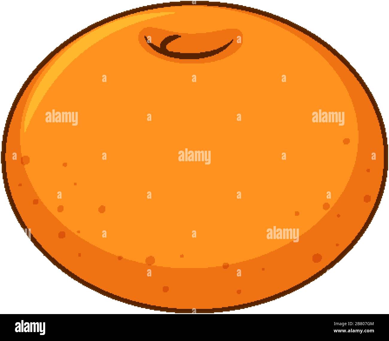 One round orange on white background illustration Stock Vector Image ...