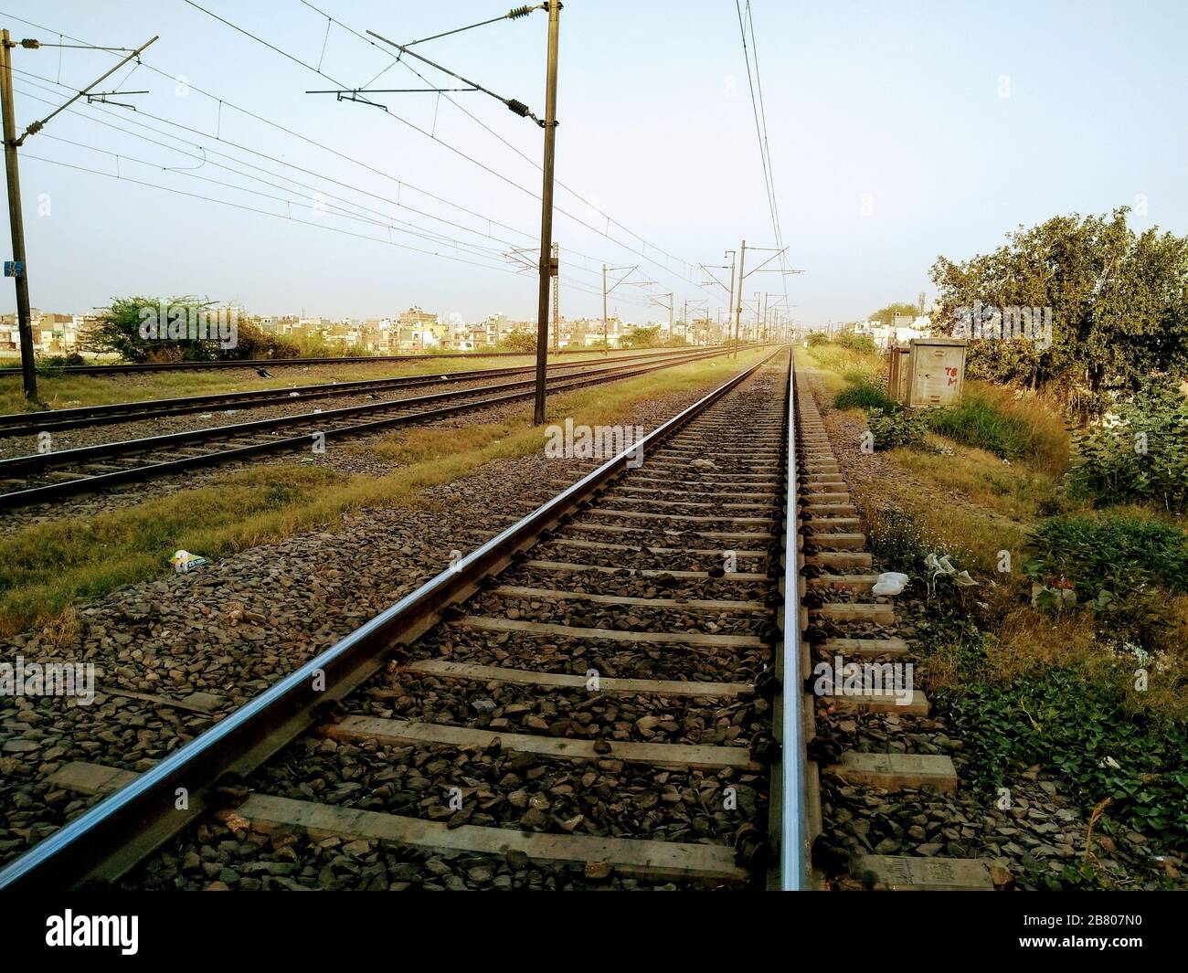 A picture of railway track Stock Photo - Alamy