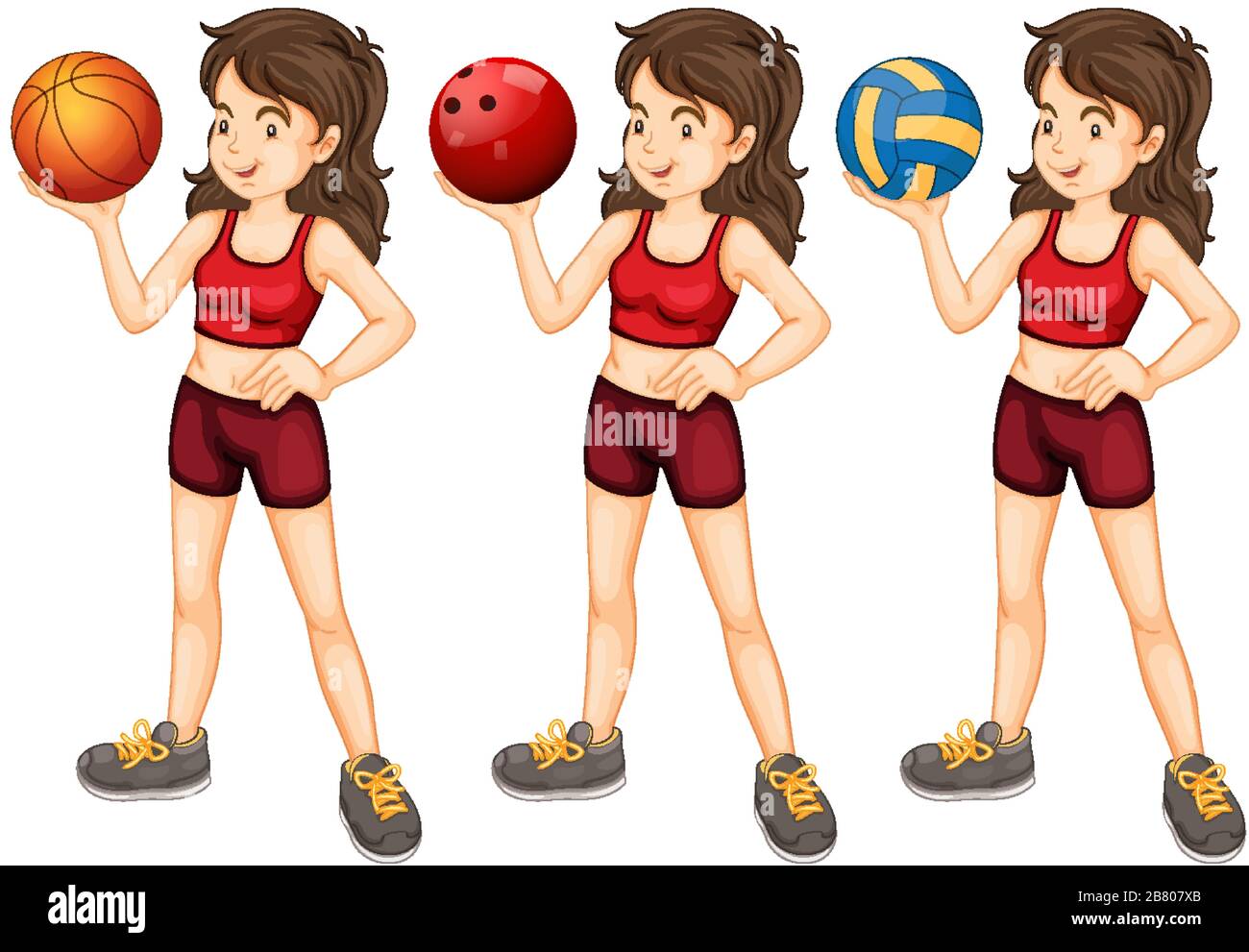 Different types balls illustration hi-res stock photography and images ...
