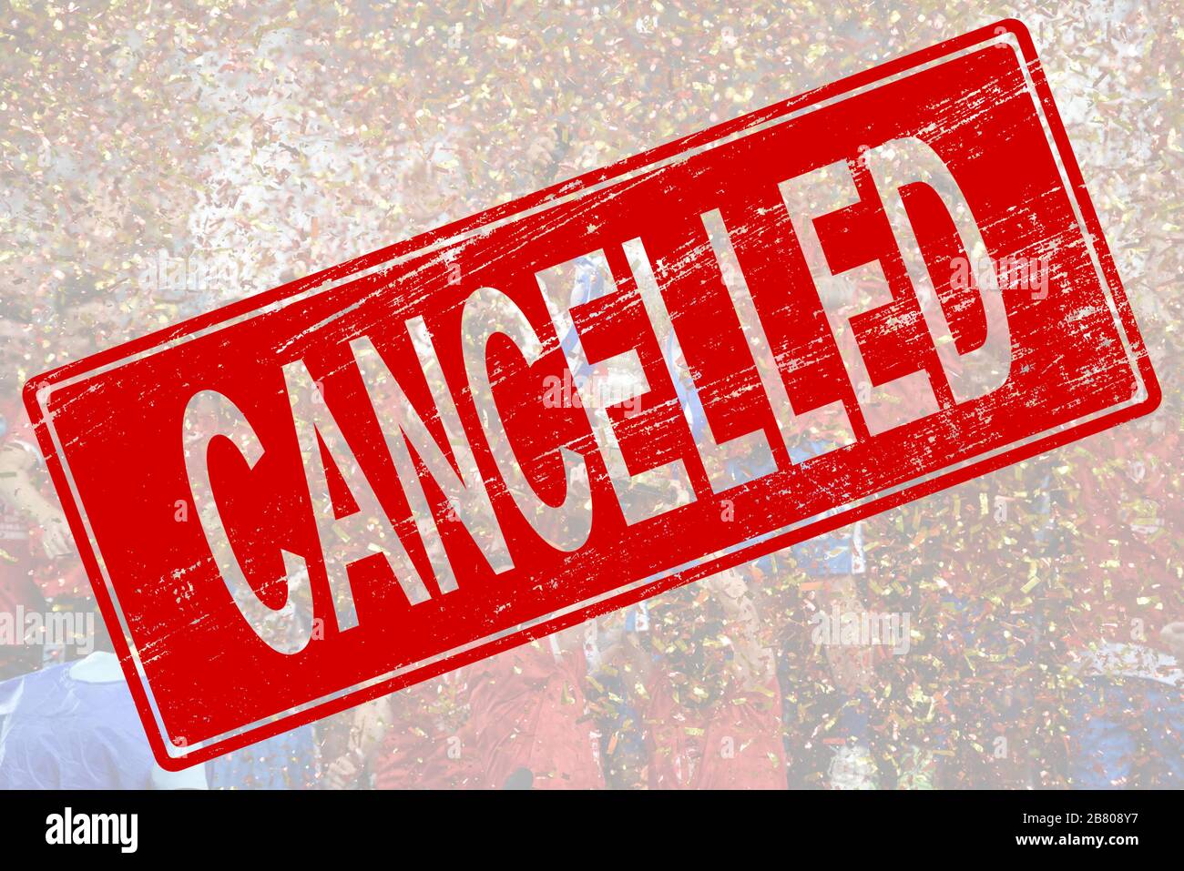 Cancelled sport event background - concept of cancellation events due ...