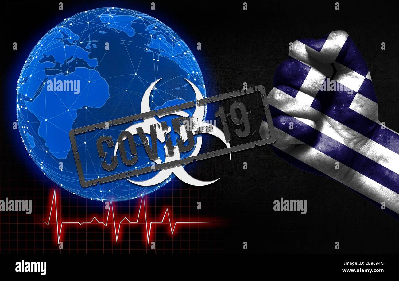 Greece flag shown in hi-res stock photography and images - Alamy