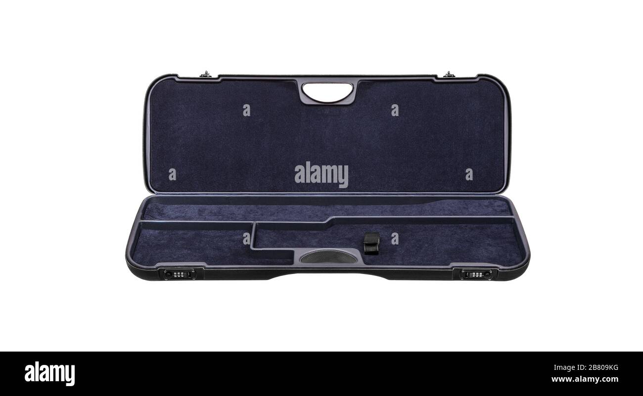 Black plastic hard case for transporting and storing weapons. Gun ...