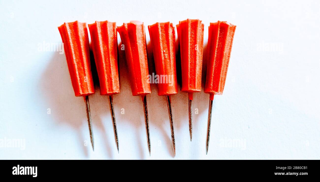 A picture of wall pins Stock Photo - Alamy