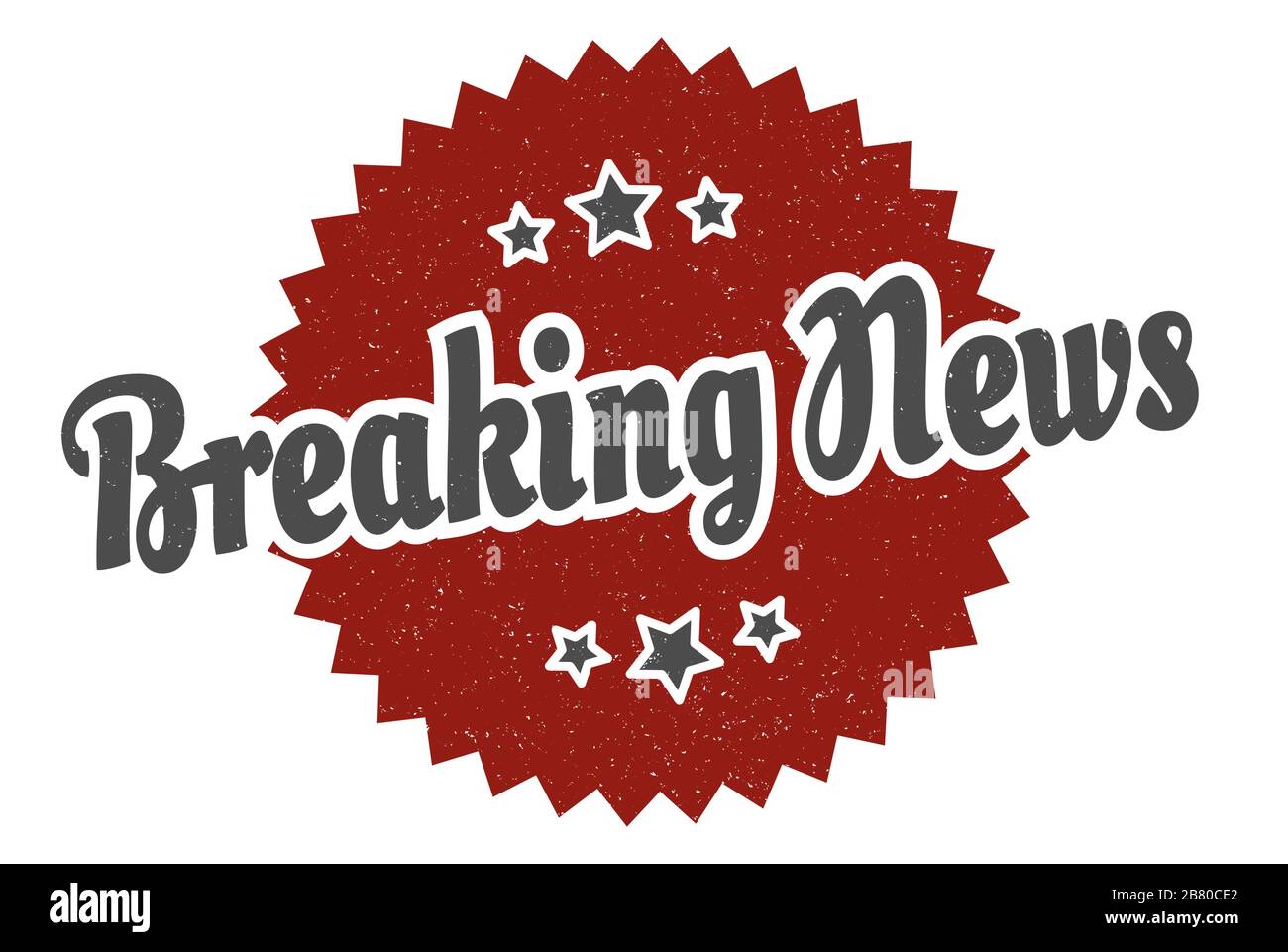 breaking news sign. breaking news round vintage retro label. breaking ...