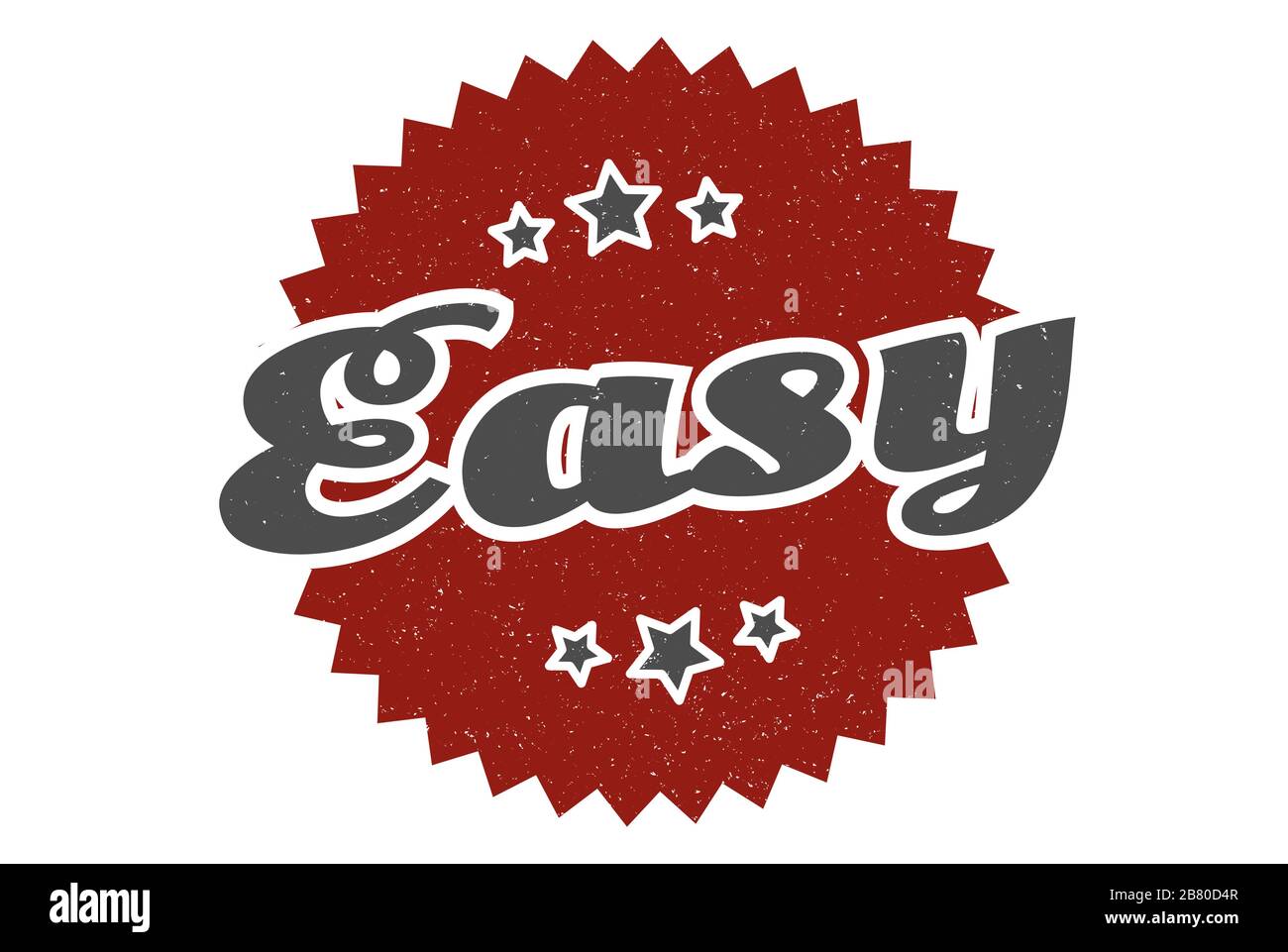 easy sign. easy round vintage retro label. easy Stock Vector Image ...