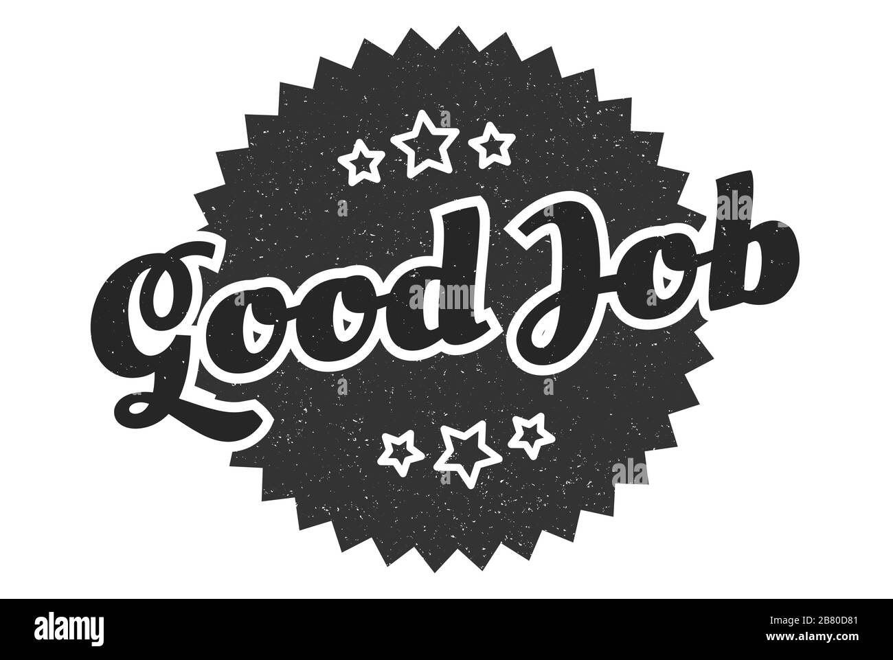 good job sign. good job round vintage retro label. good job Stock ...