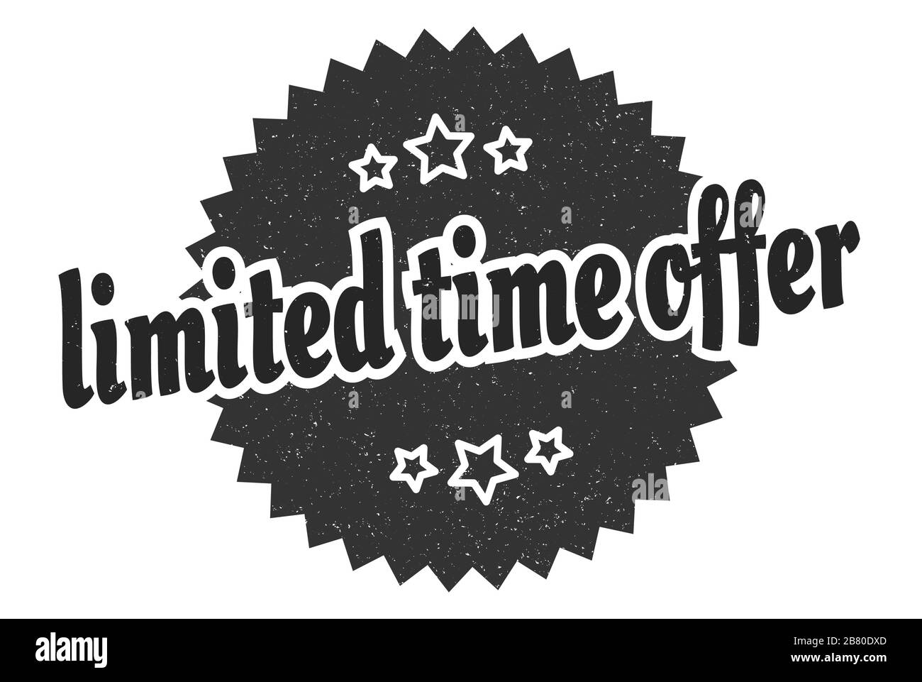 limited time offer sign. limited time offer round vintage retro label ...