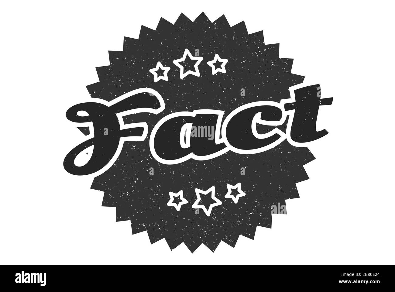 fact sign. fact round vintage retro label. fact Stock Vector Image ...