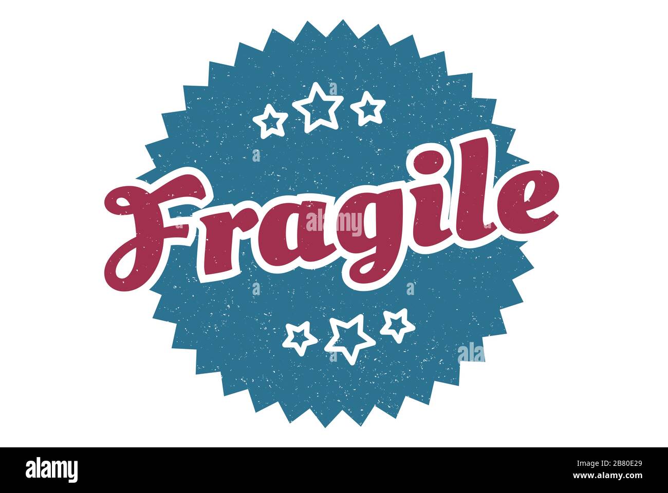 fragile sign. fragile round vintage retro label. fragile Stock Vector ...