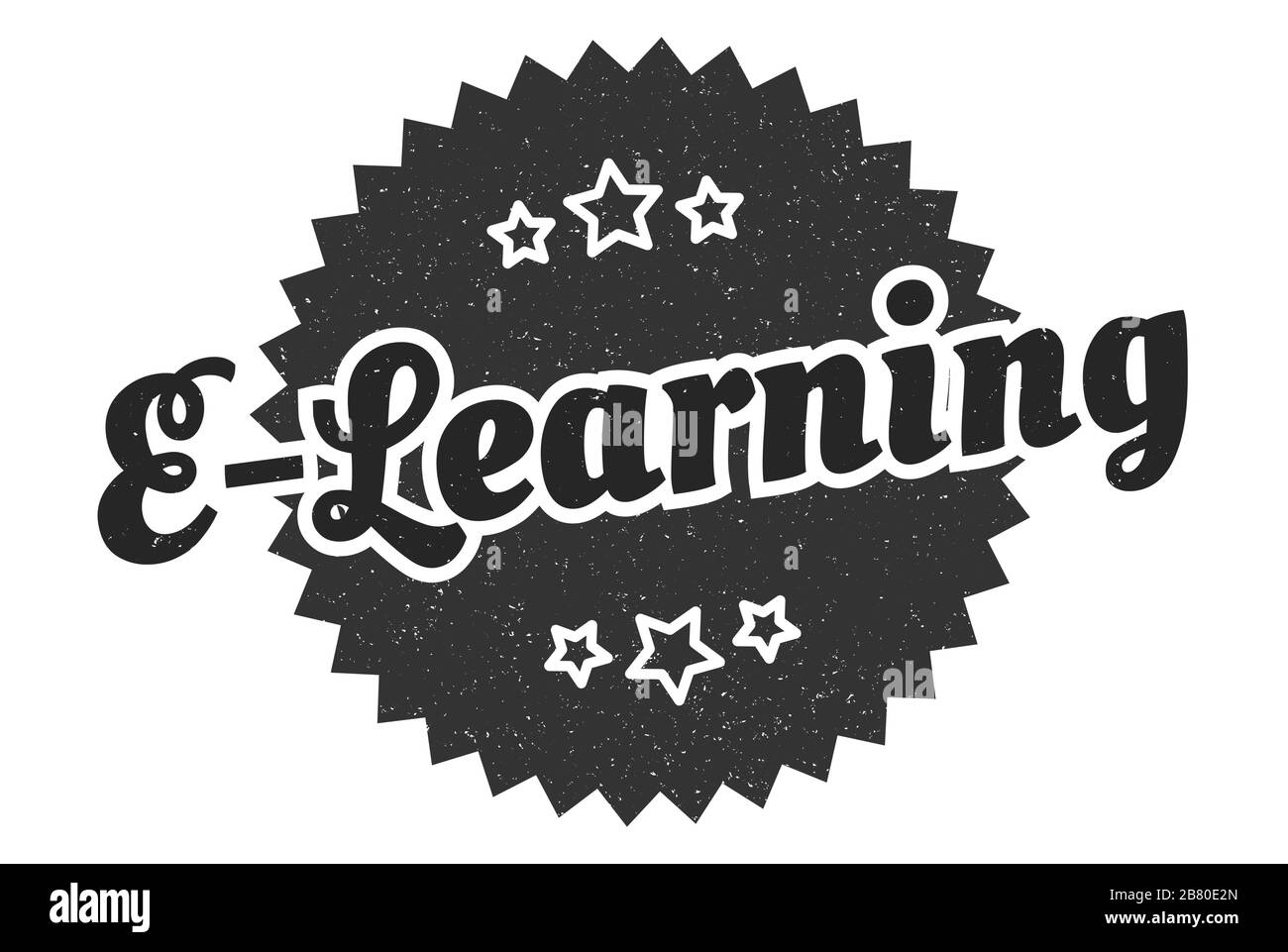 e-learning sign. e-learning round vintage retro label. e-learning Stock ...