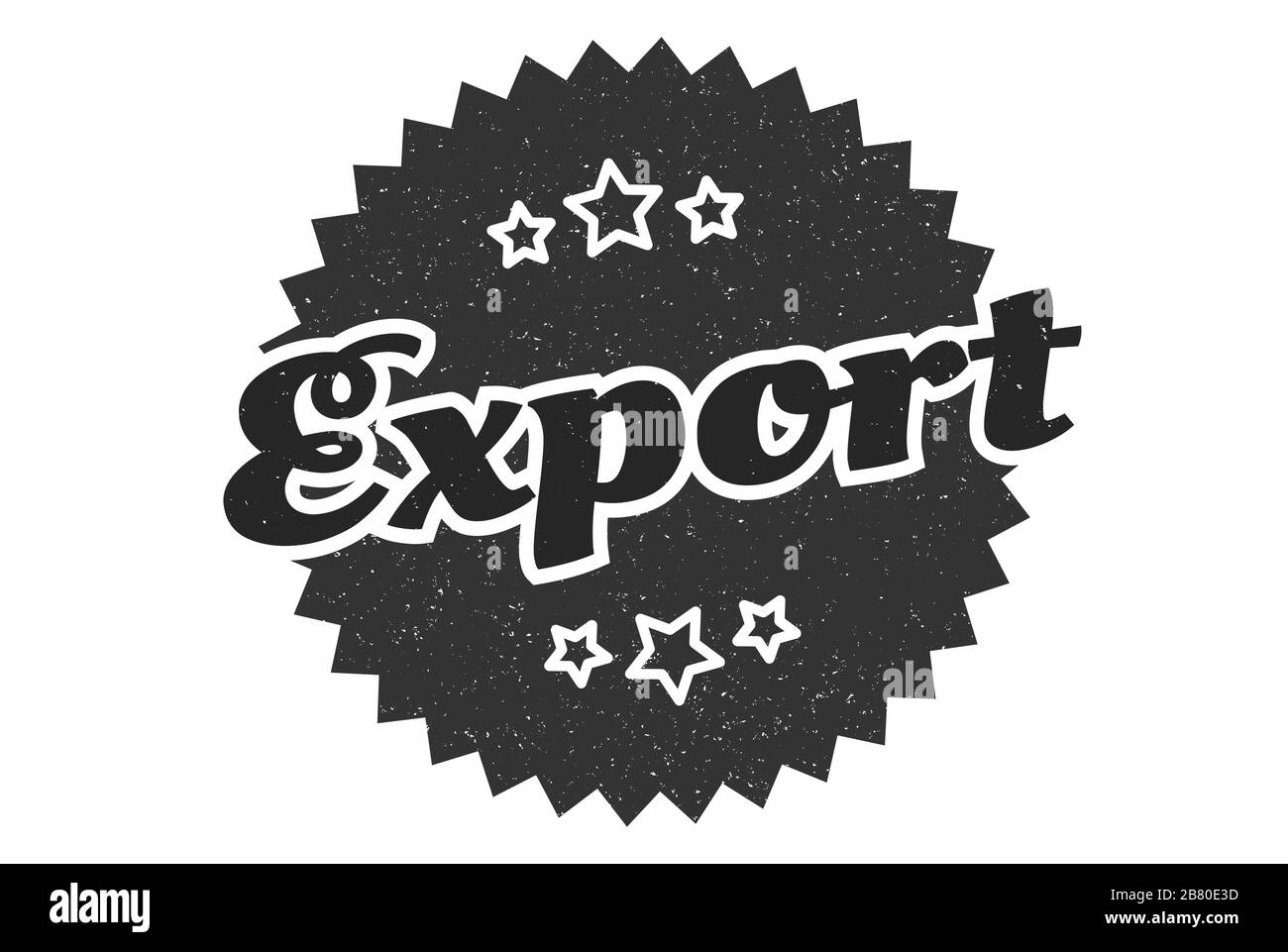 export sign. export round vintage retro label. export Stock Vector ...
