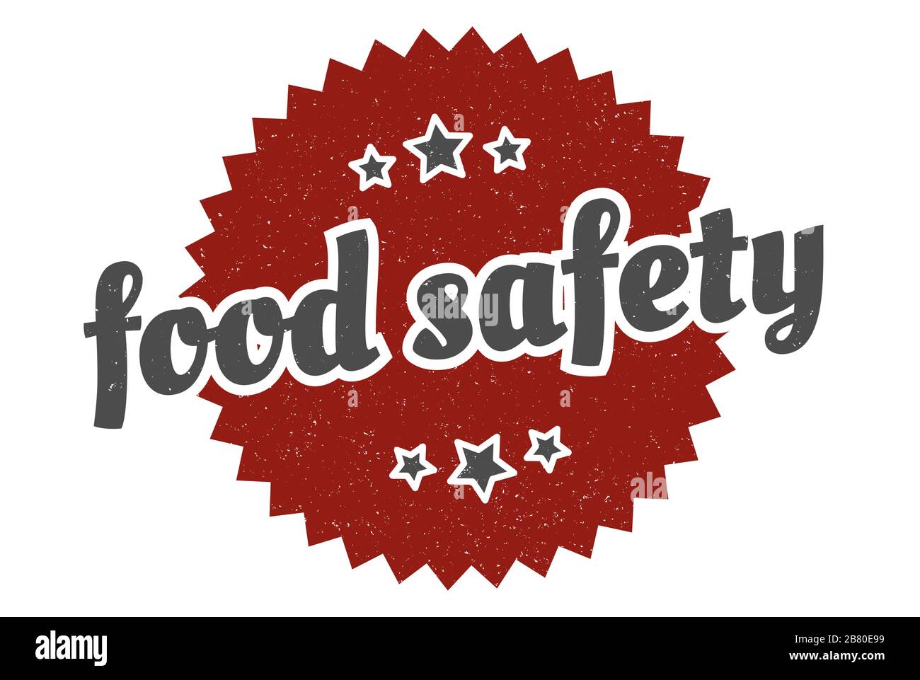 food safety sign. food safety round vintage retro label. food safety ...