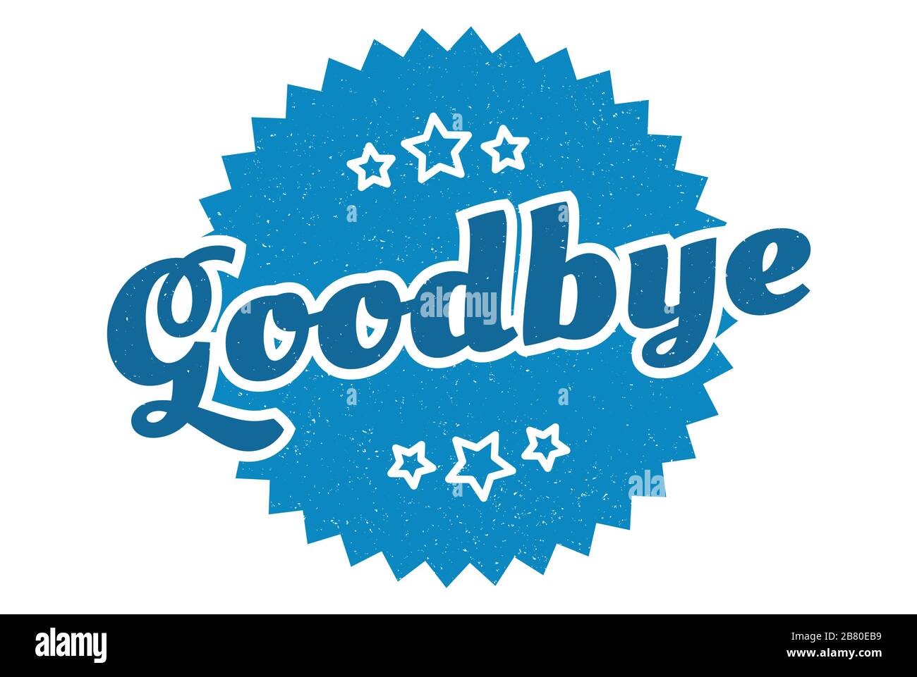 goodbye sign. goodbye round vintage retro label. goodbye Stock Vector ...