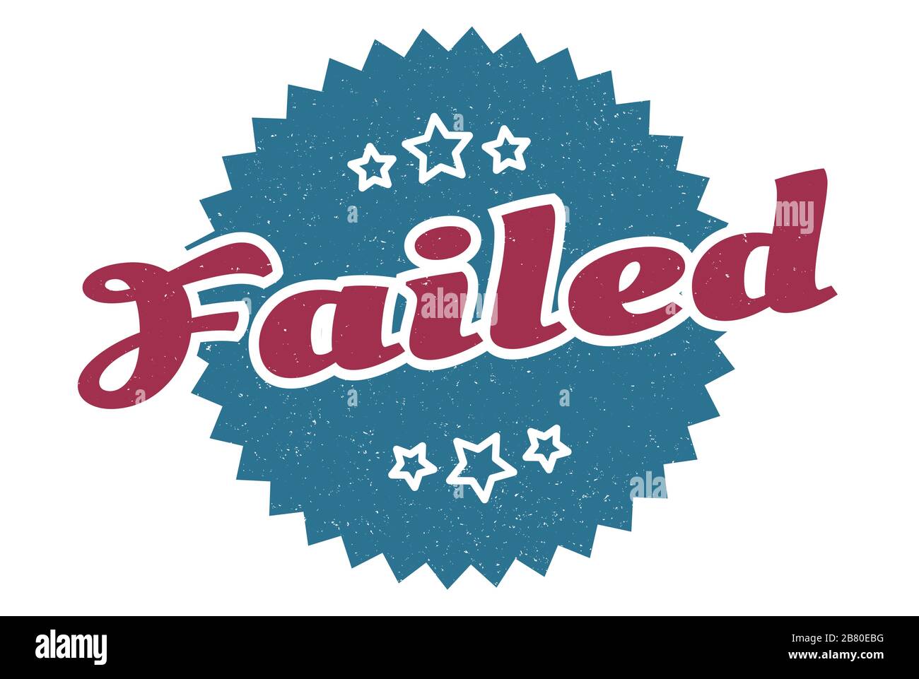 failed sign. failed round vintage retro label. failed Stock Vector ...