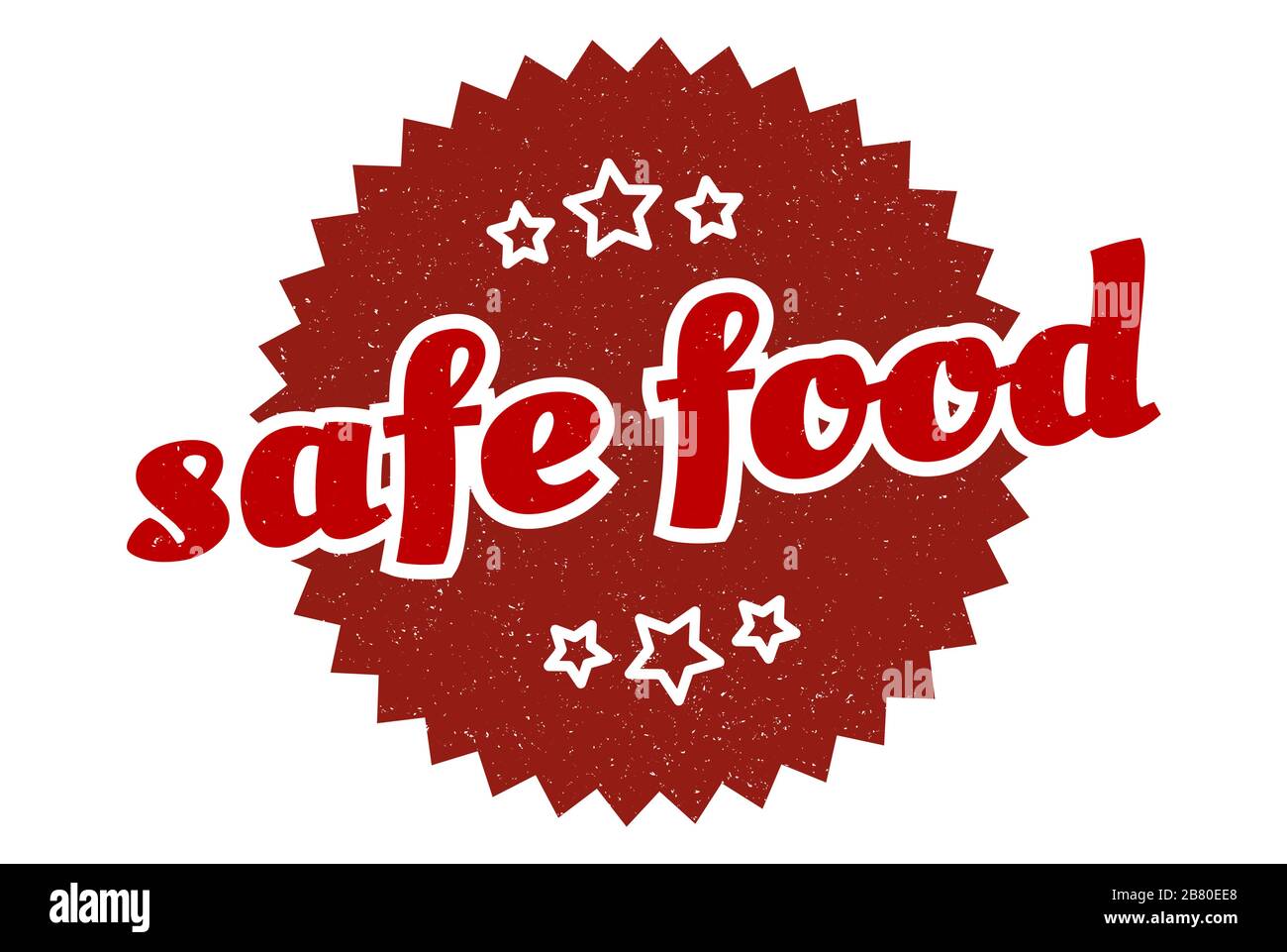 safe food sign. safe food round vintage retro label. safe food Stock ...