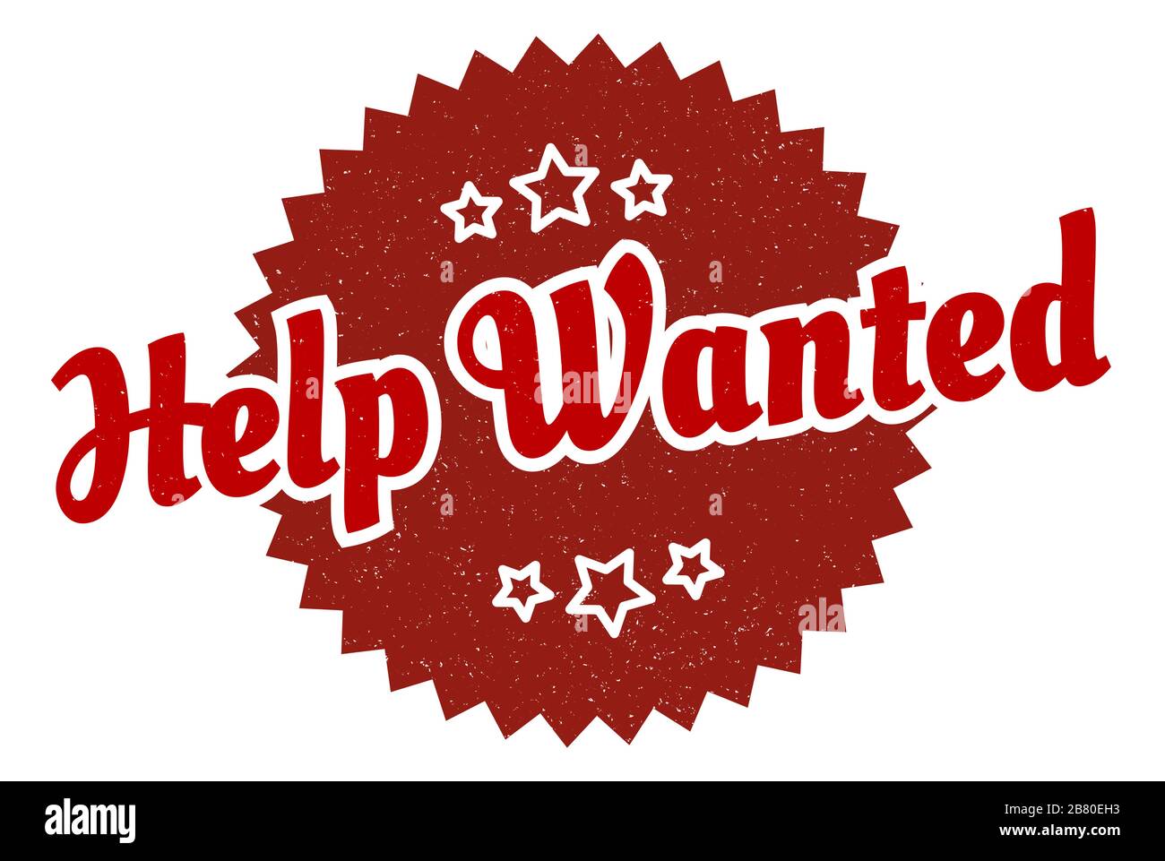 help wanted sign. help wanted round vintage retro label. help wanted ...