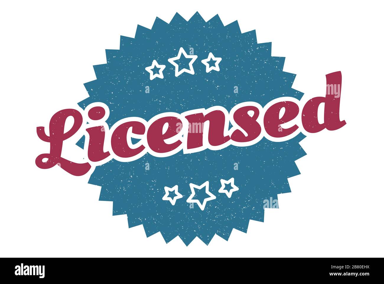 licensed sign. licensed round vintage retro label. licensed Stock ...