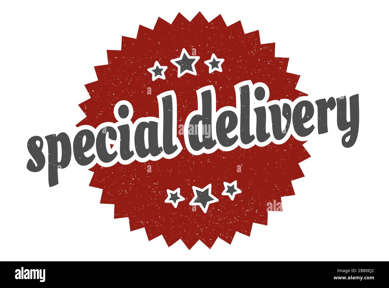 special delivery sign. special delivery round vintage retro label ...