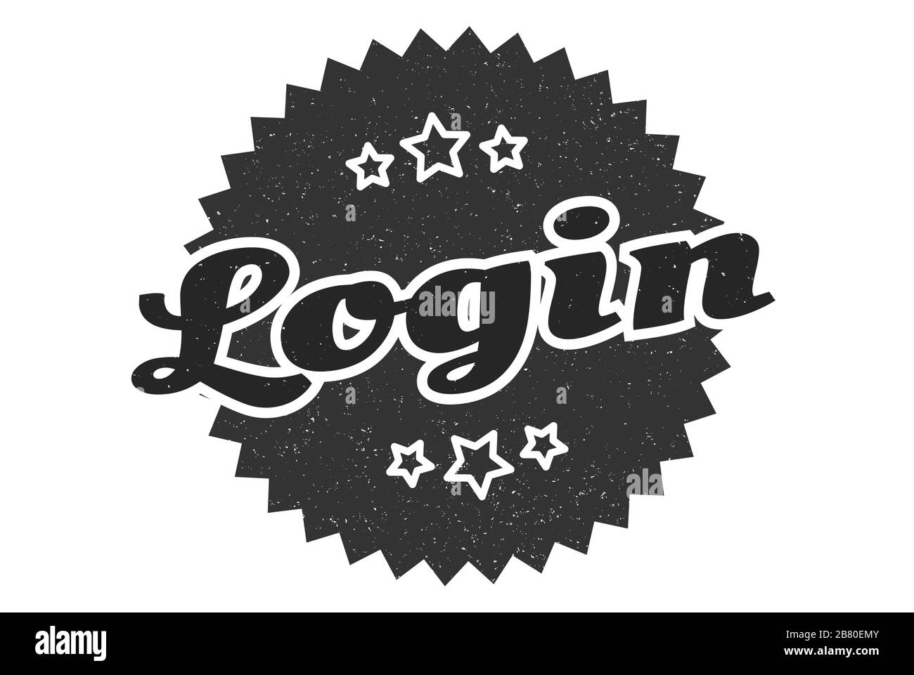 login sign. login round vintage retro label. login Stock Vector Image ...