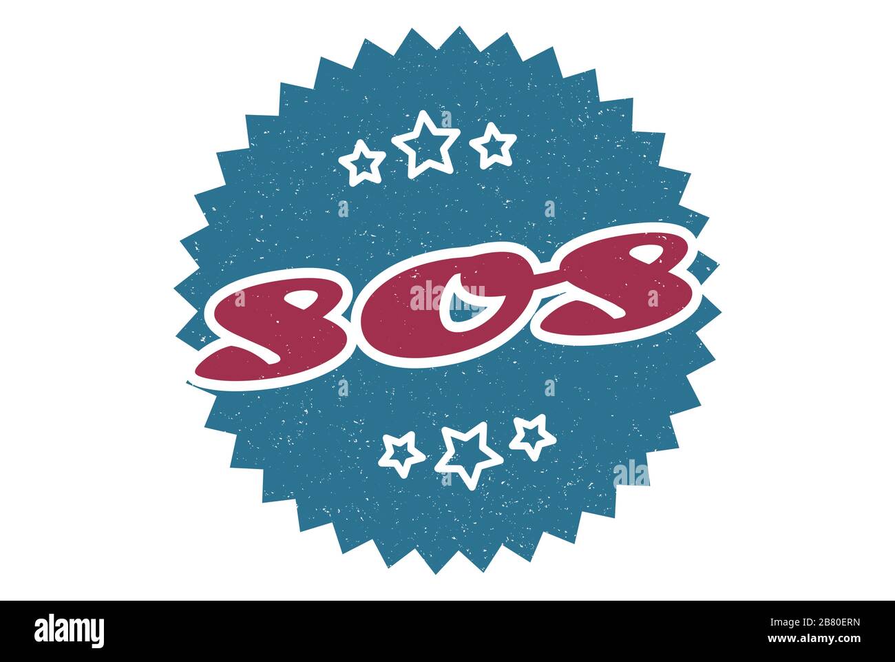 sos sign. sos round vintage retro label. sos Stock Vector Image & Art ...