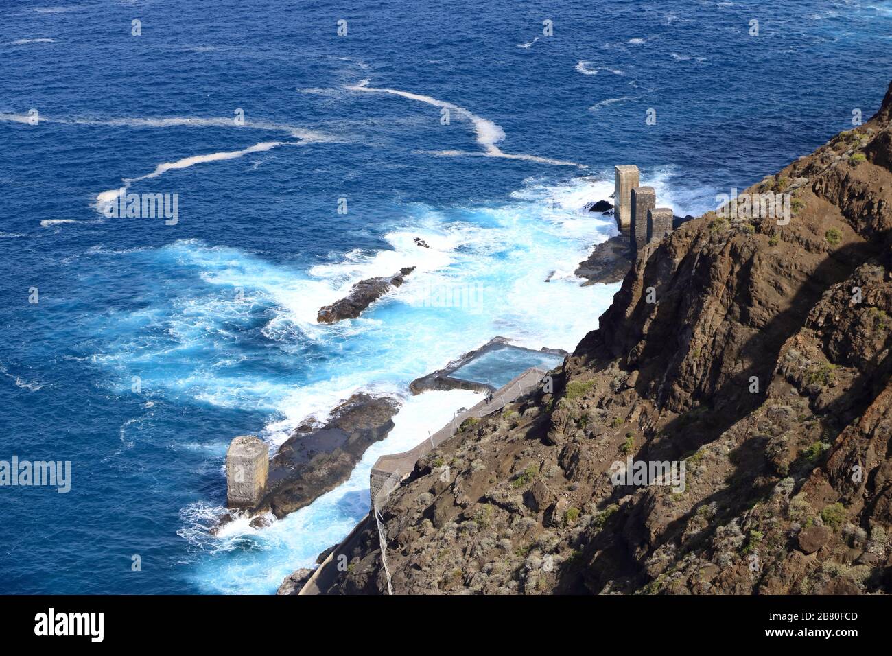 Pescante de Hermigua, Stone towers in La Gomera island, Canary islands in Spain Stock Photo - Alamy