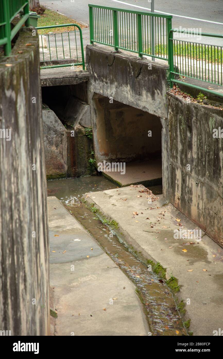 Over ground storm drains seen in Singapore 2020 Stock Photo - Alamy