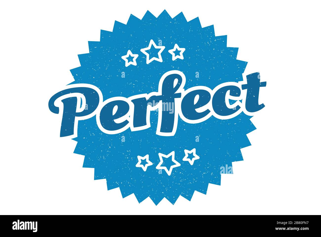 perfect sign. perfect round vintage retro label. perfect Stock Vector ...