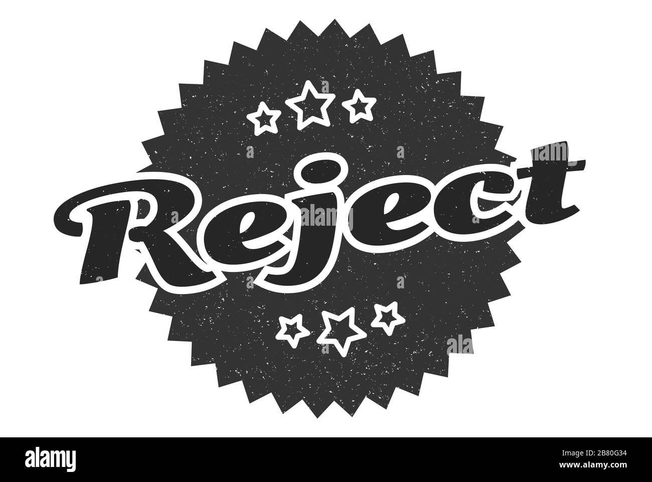 reject sign. reject round vintage retro label. reject Stock Vector ...
