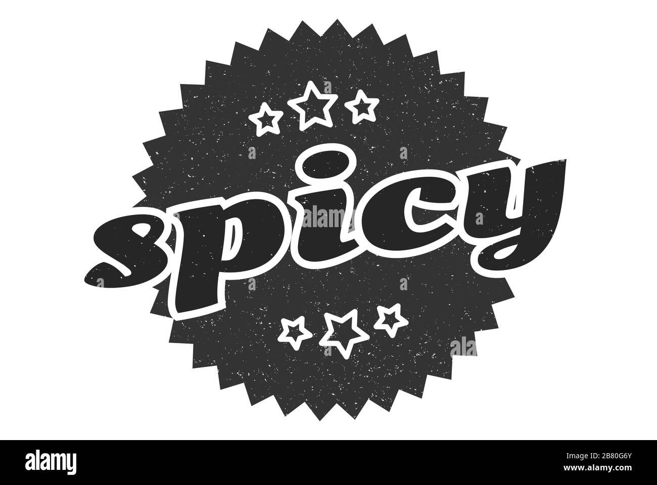spicy sign. spicy round vintage retro label. spicy Stock Vector Image ...