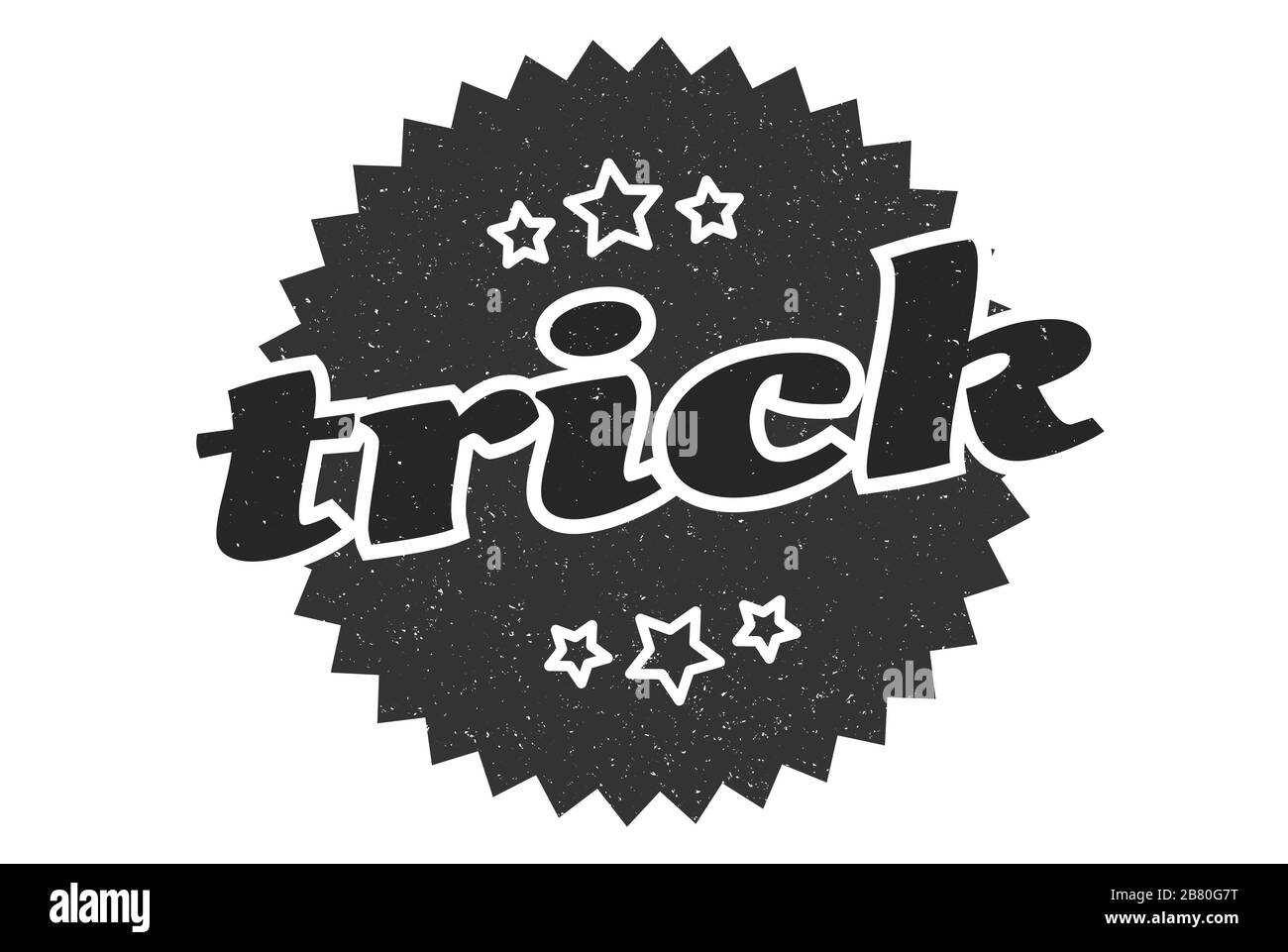 trick sign. trick round vintage retro label. trick Stock Vector Image ...