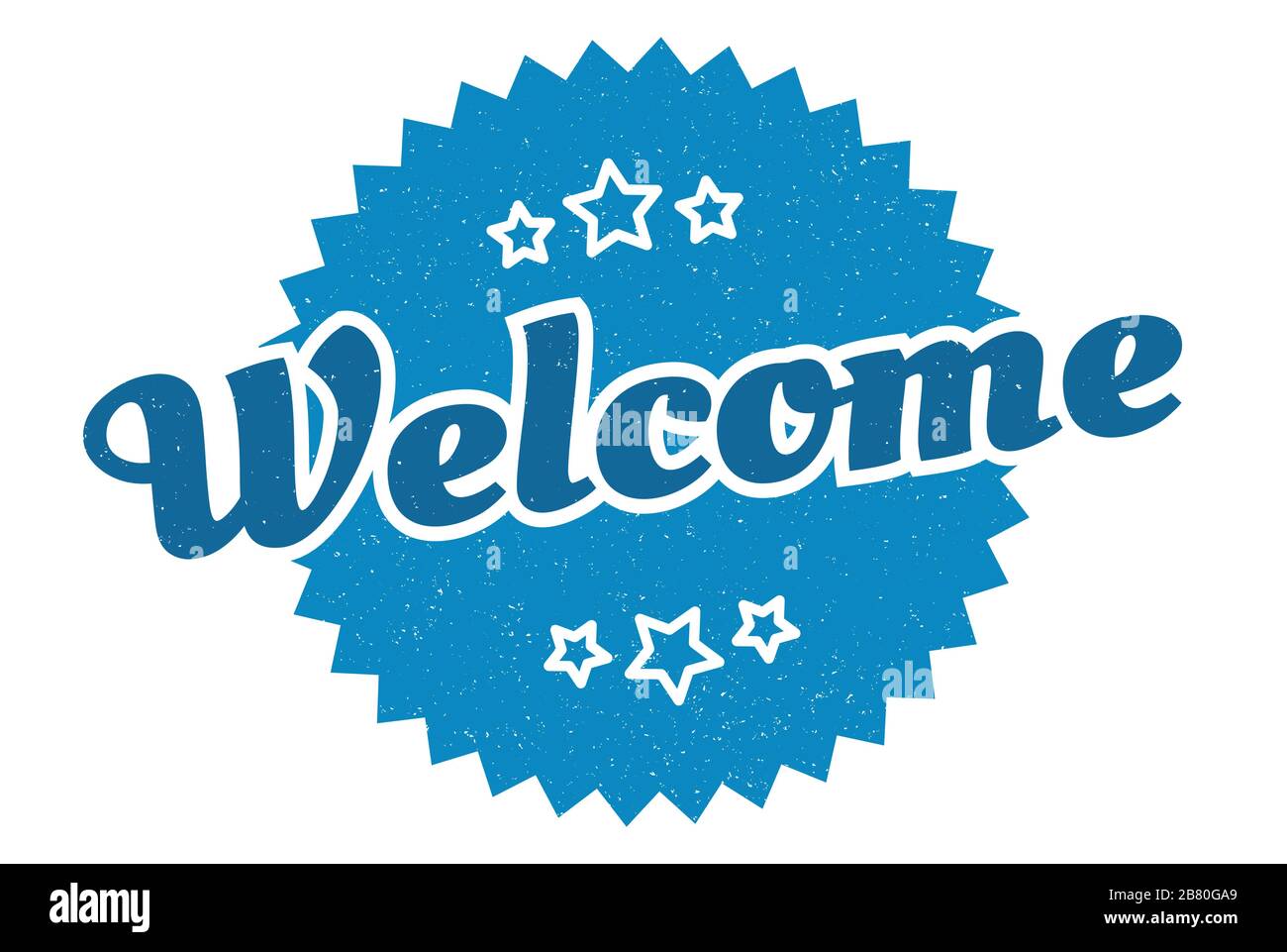 welcome sign. welcome round vintage retro label. welcome Stock Vector ...