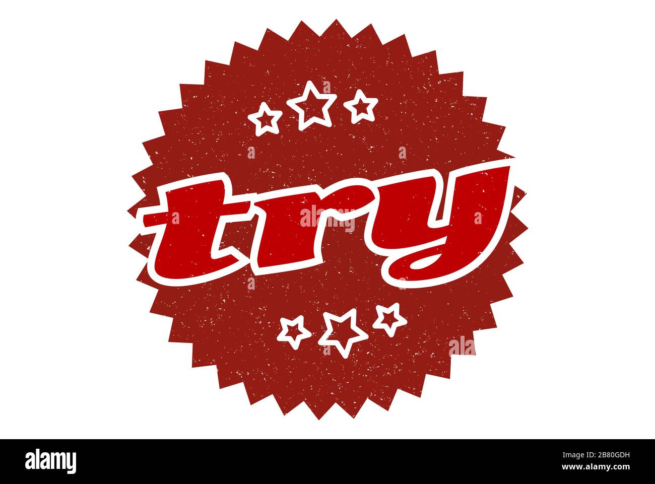 try sign. try round vintage retro label. try Stock Vector Image & Art ...