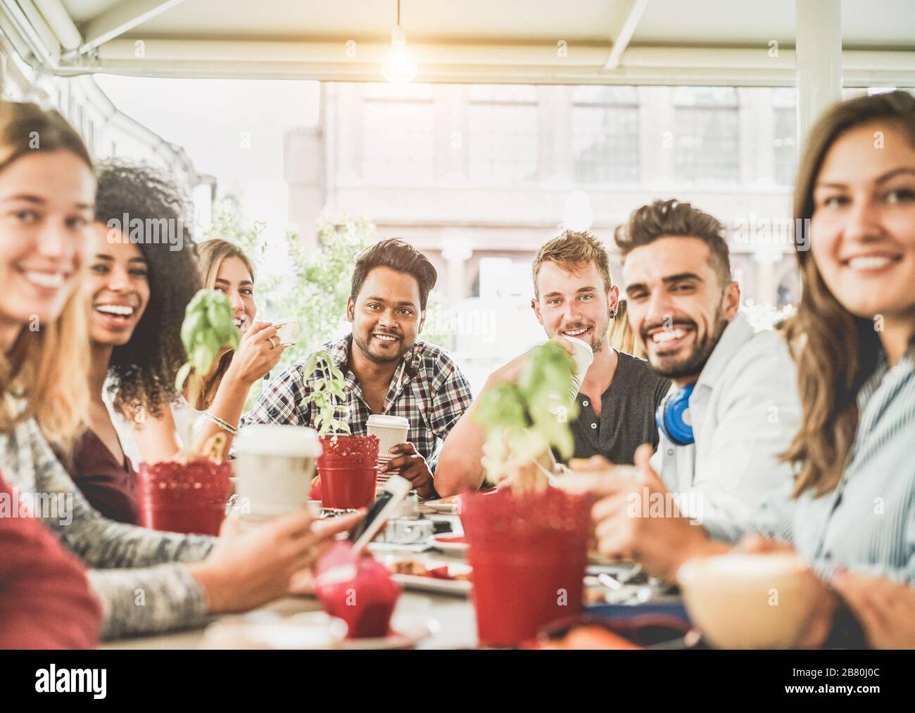 India group coffee bar hi-res stock photography and images - Alamy