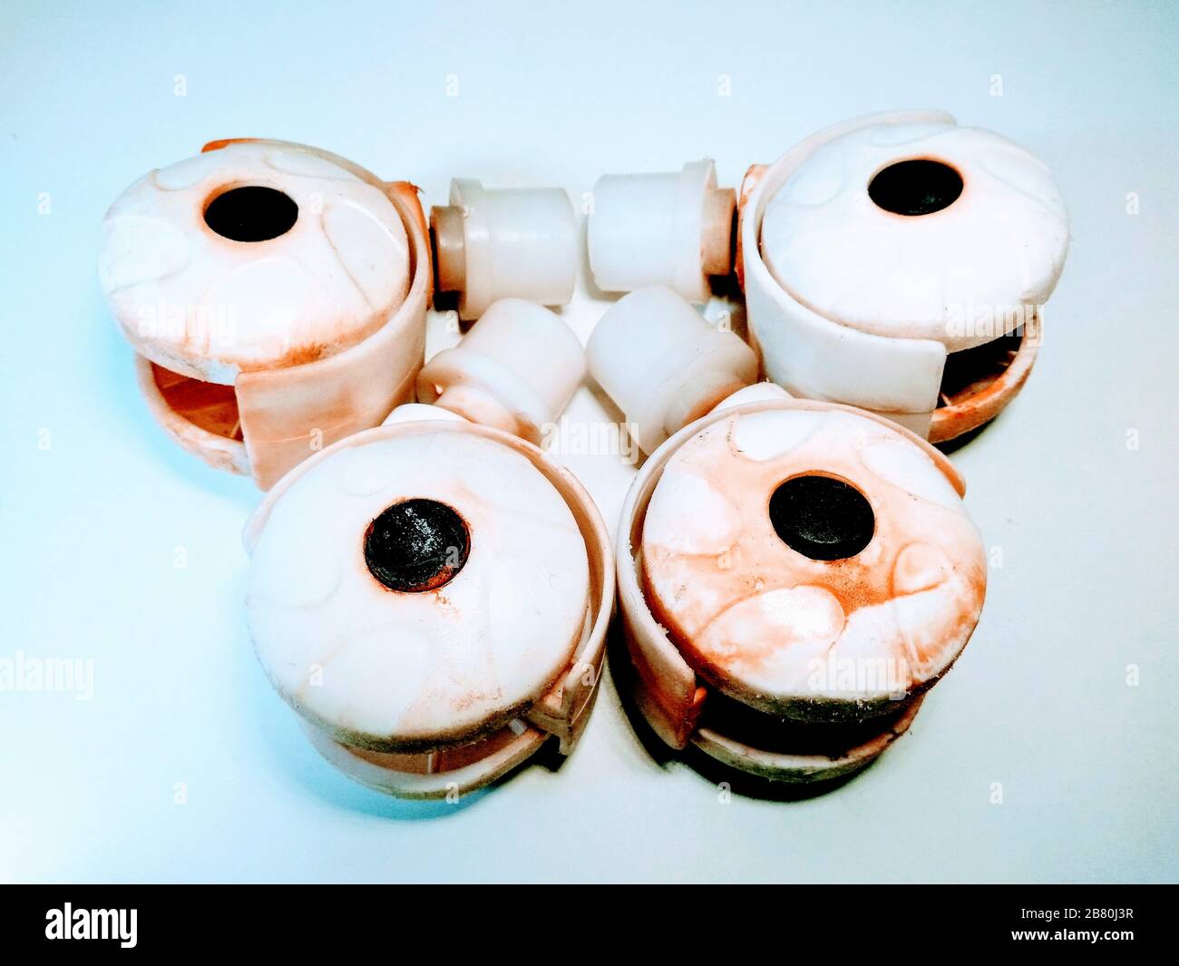 Plastic tire on white background Stock Photo - Alamy