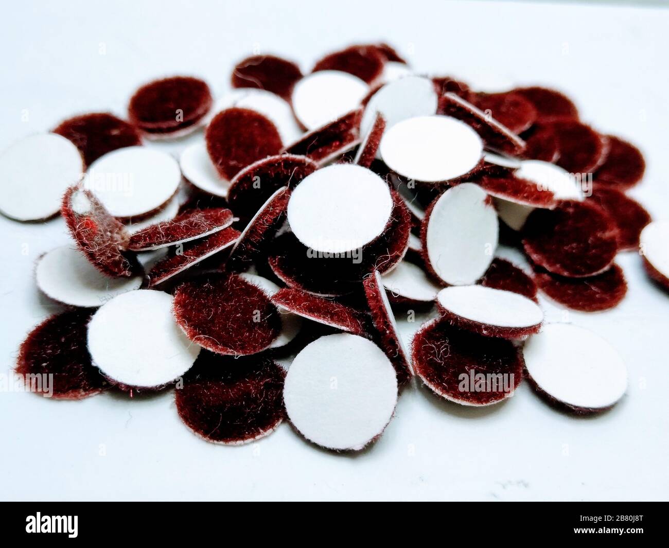 Red Bindiya sticker on white background Stock Photo - Alamy