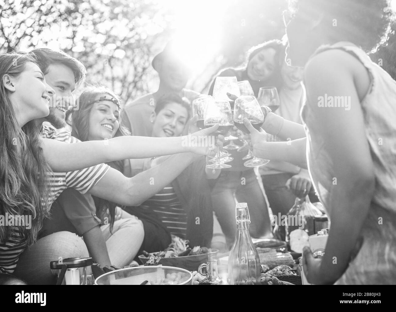 Retro eating toast Black and White Stock Photos & Images - Alamy