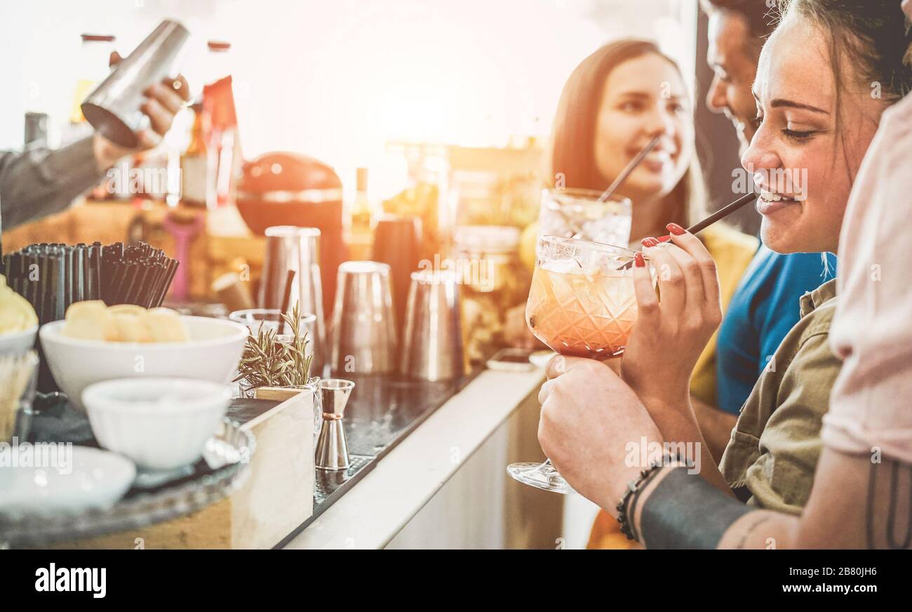 Woman drinking gin hi-res stock photography and images - Alamy