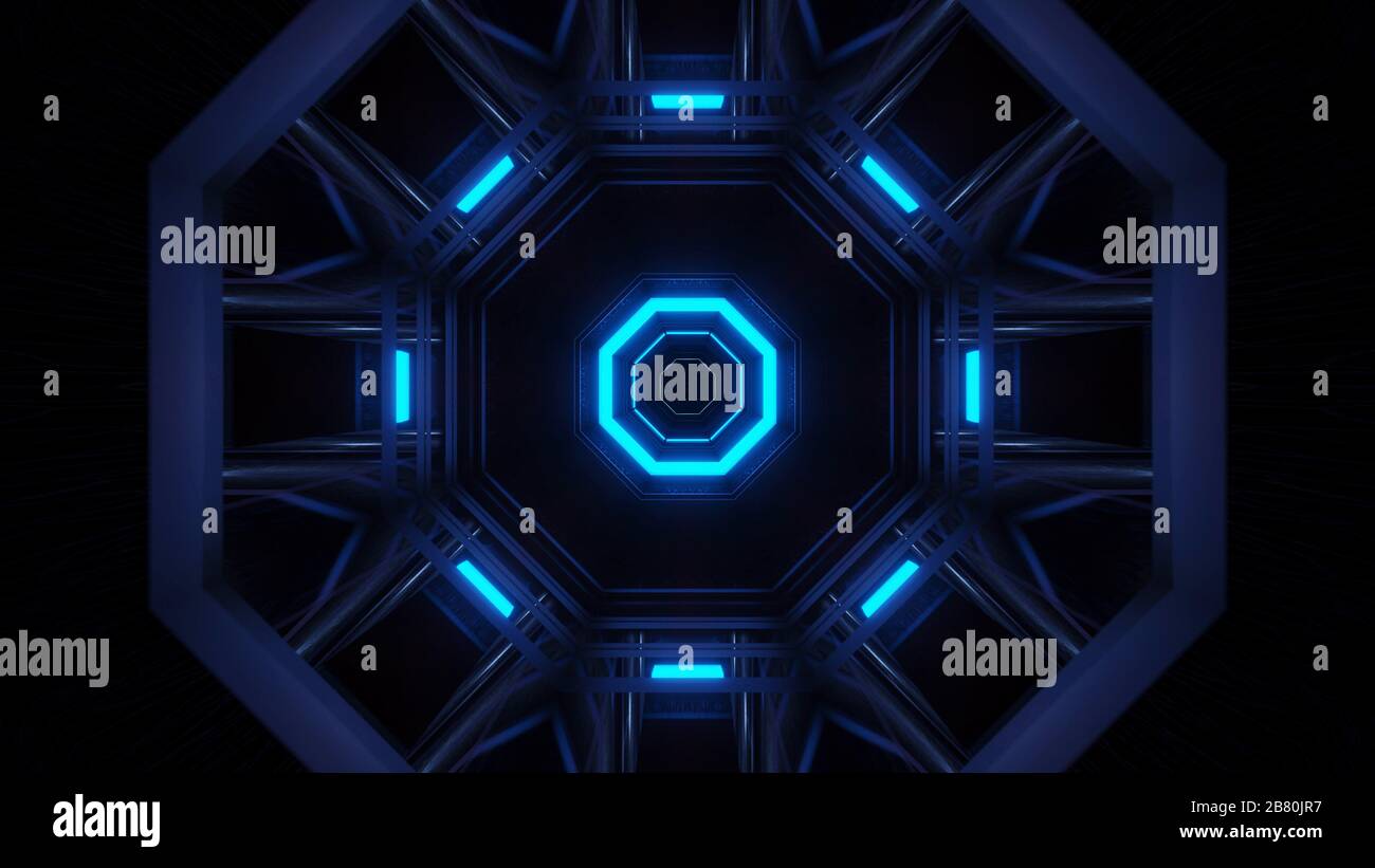 Cool illustration of geometric shapes with blue laser lights - perfect ...